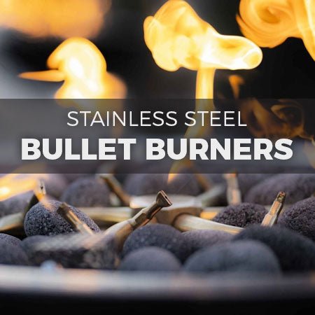 Stainless Steel Bullet Burners – Outdoor Fire and Patio