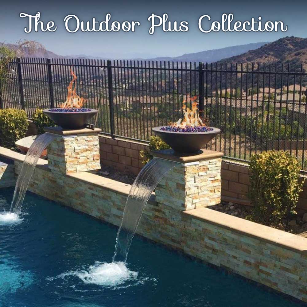 The Outdoor Plus Fire and Water Bowls - Modern Concrete Gas Fire Pits ...