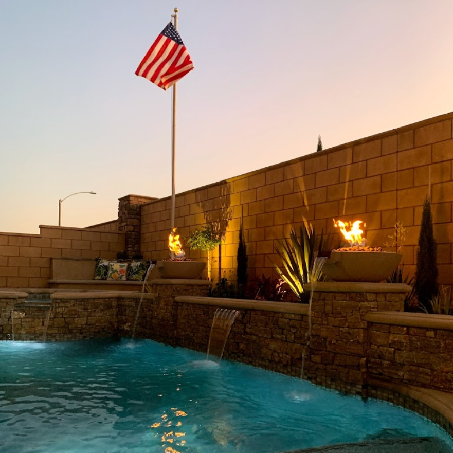 Buy Classic Concrete Pool Fire Bowl w/ Scupper – $750 – Outdoor Fire ...