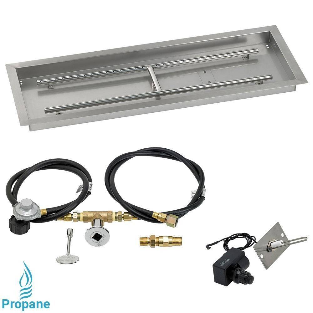 36" x 12" Drop in Pan. Rectangular. Spark Ignition – Outdoor Fire and Patio