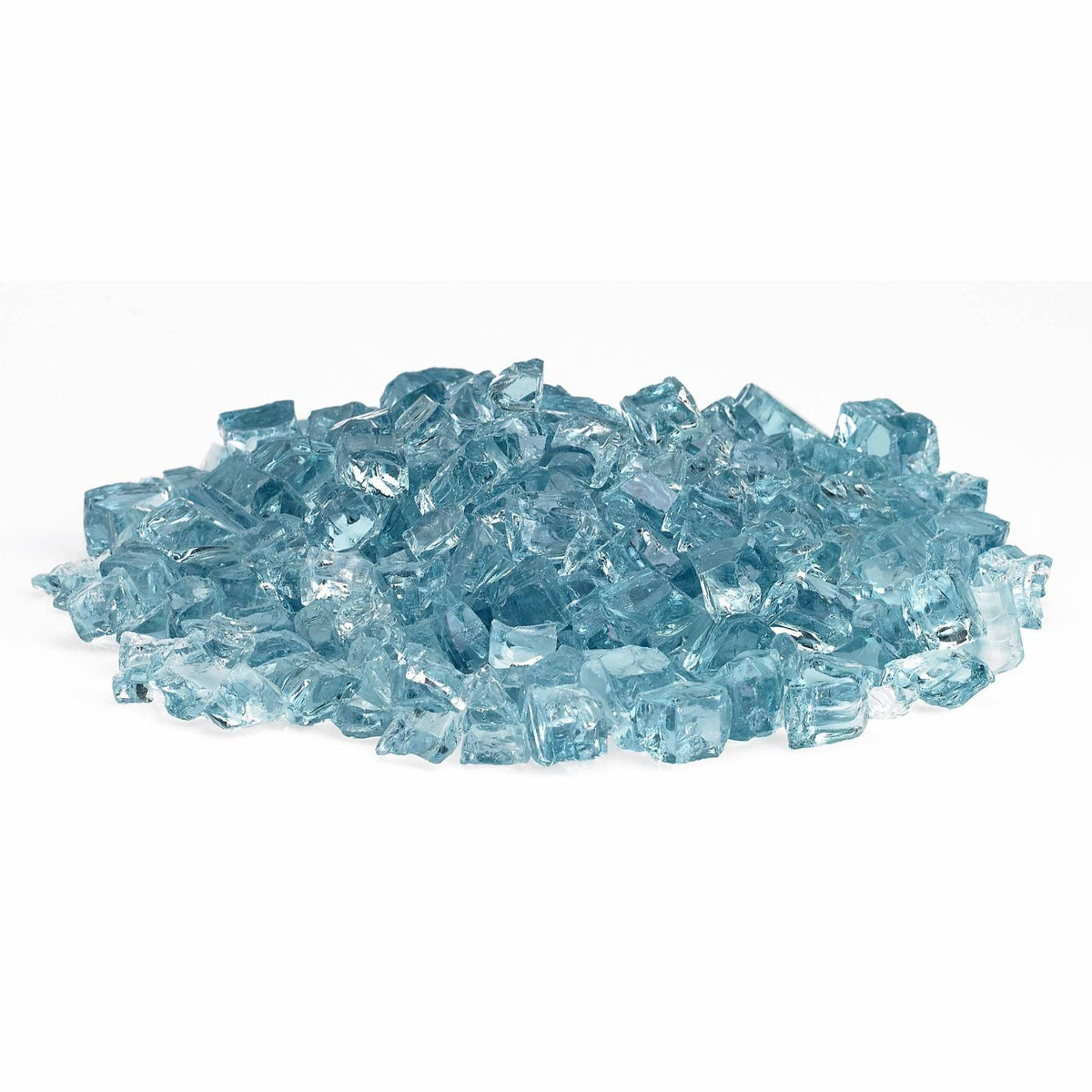 1/2" Azuria Fire Glass: Sparkling Blue Elegance – Outdoor Fire and Patio