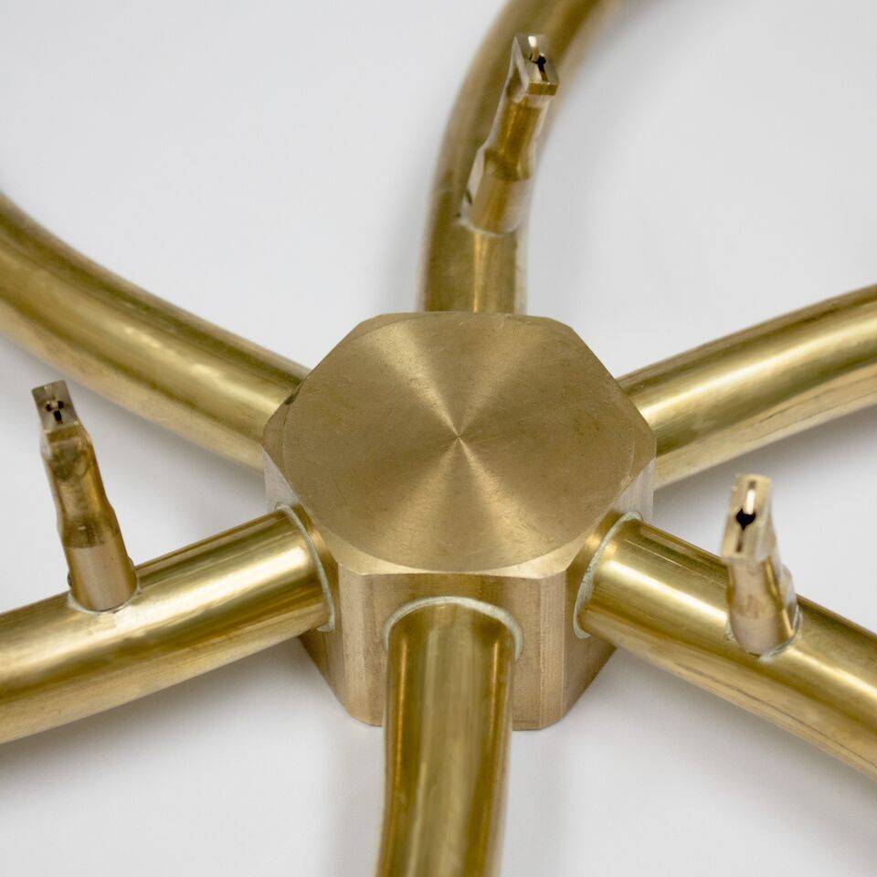 Round Brass Bullet Burner – Outdoor Fire and Patio