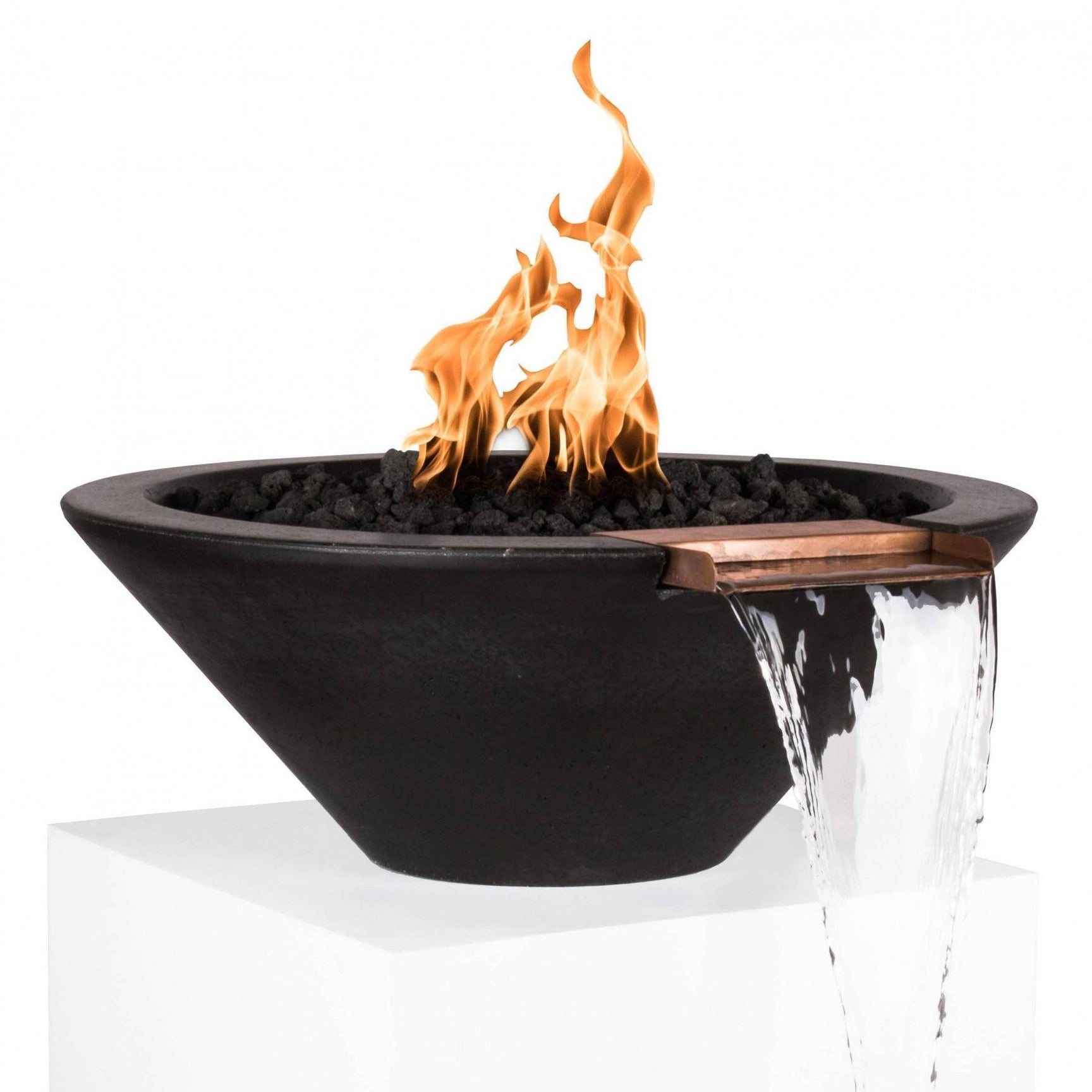 Concrete Pool Fire Bowls | Pool Fire Features | Fire Pits with Water ...