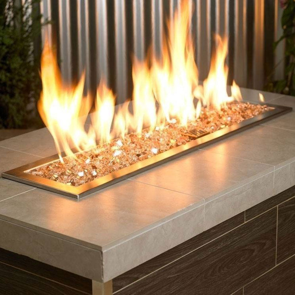 1/4" Champagne Reflective Fire Glass – Outdoor Fire and Patio